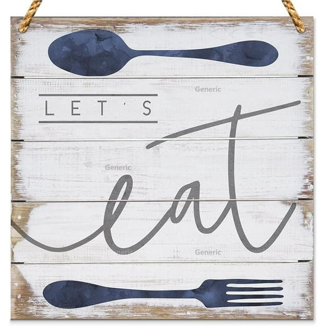 Interesting Sign Let's Eat Sign Kitchen Sign Dining Room Spoon Fork ...