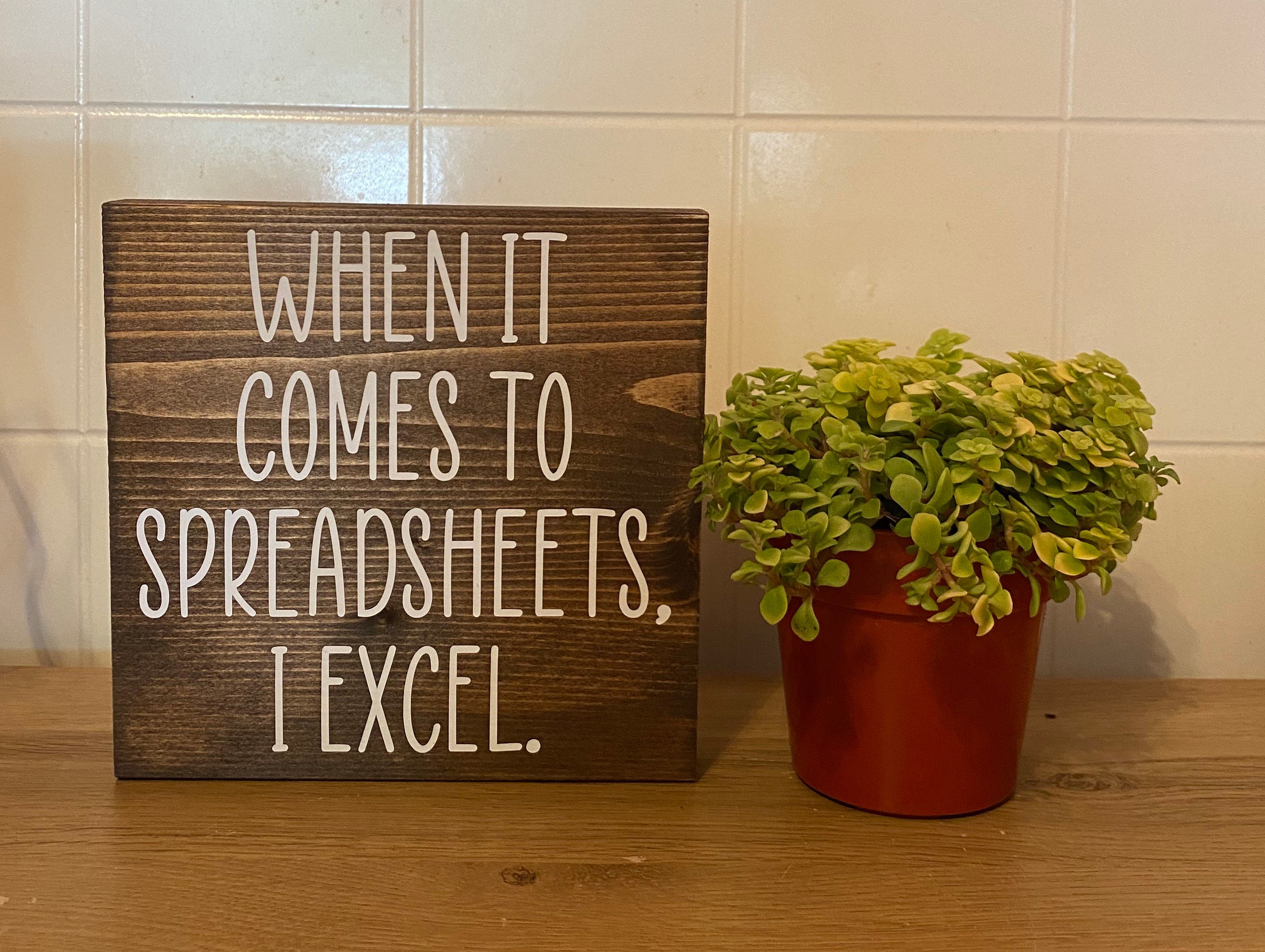 Interesting Tin Sign When it comes to spreadsheets I excel - funny ...
