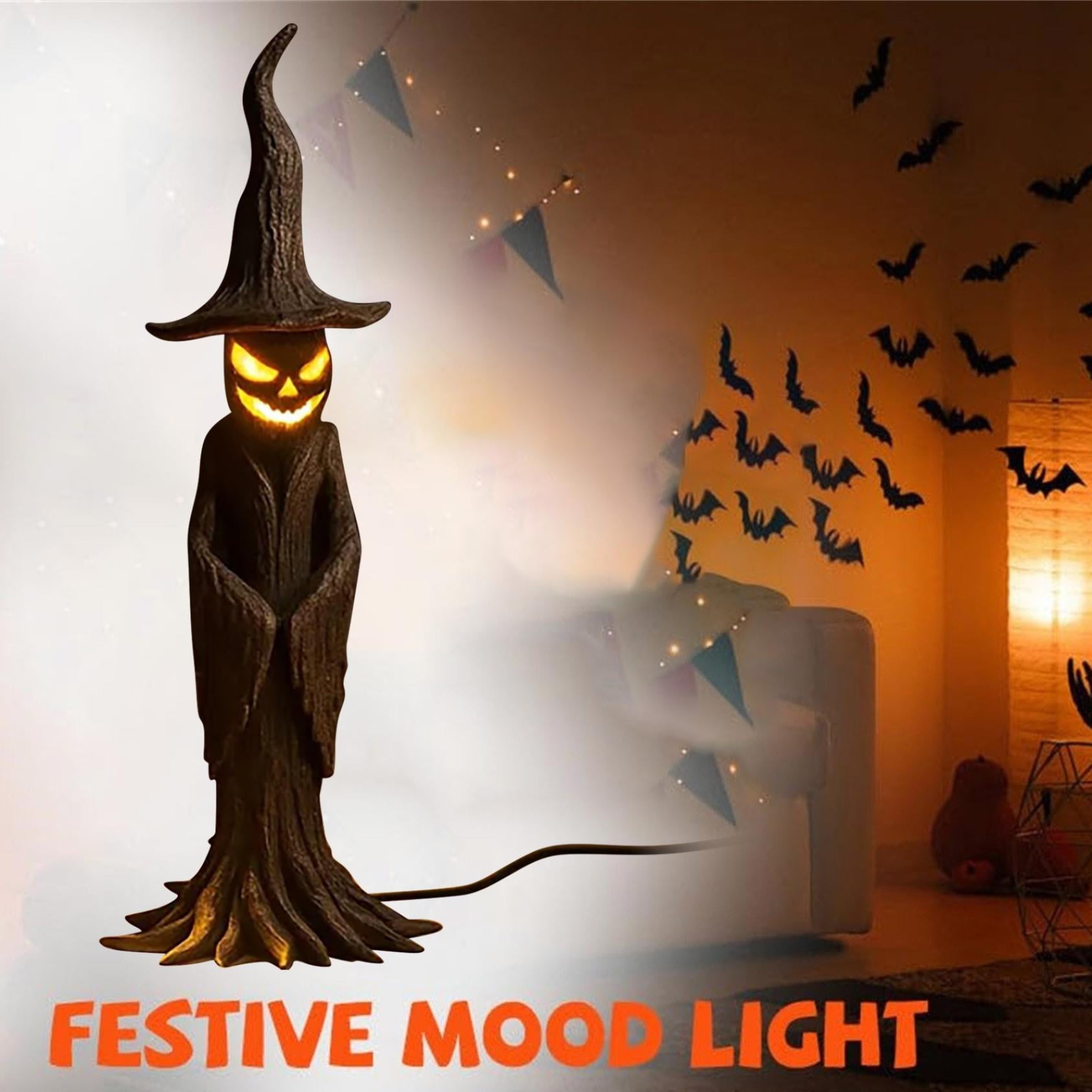 Interesting Tree Stump Witch Statue Halloween Decorations Halloween ...