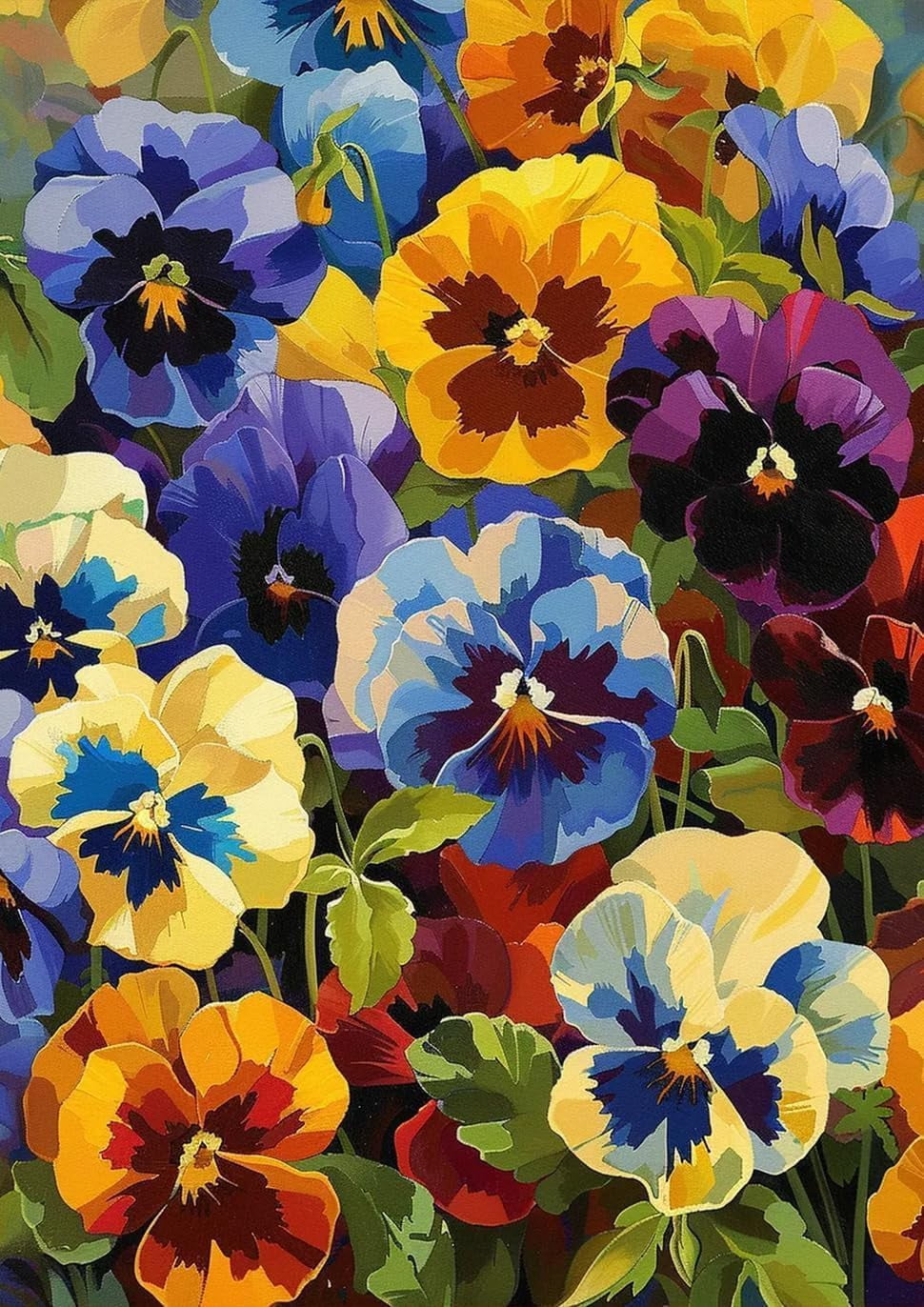 Interesting Wooden Challenging Jigsaw Pansy Puzzles Floral Art Jigsaw ...