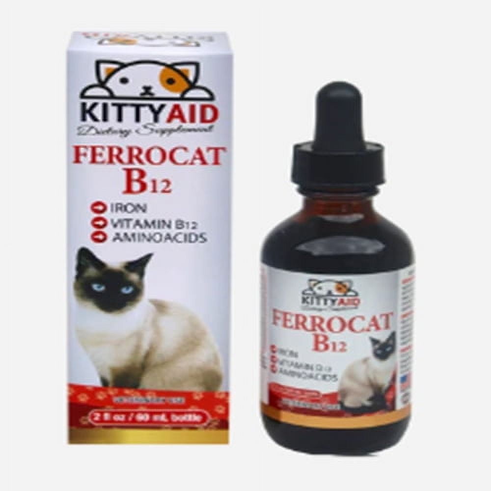 Interfarma Ferrocat B12 Iron Vitamin B12 Amino Acids Solution for Cats ...