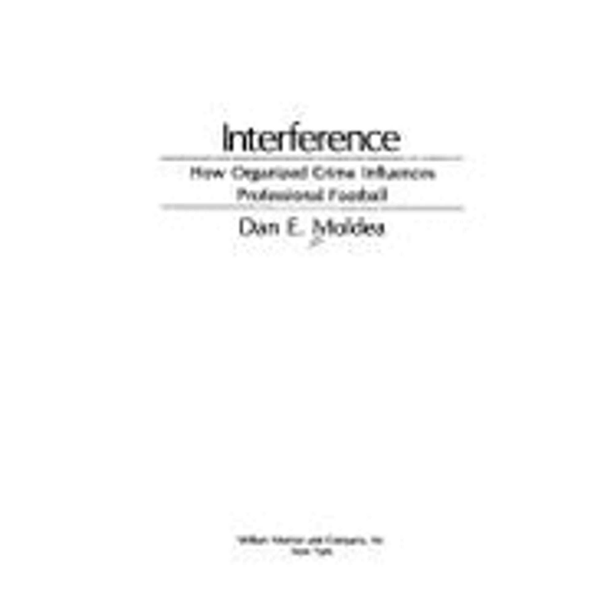 Pre-Owned Interference: How Organized Crime Influences Professional ...