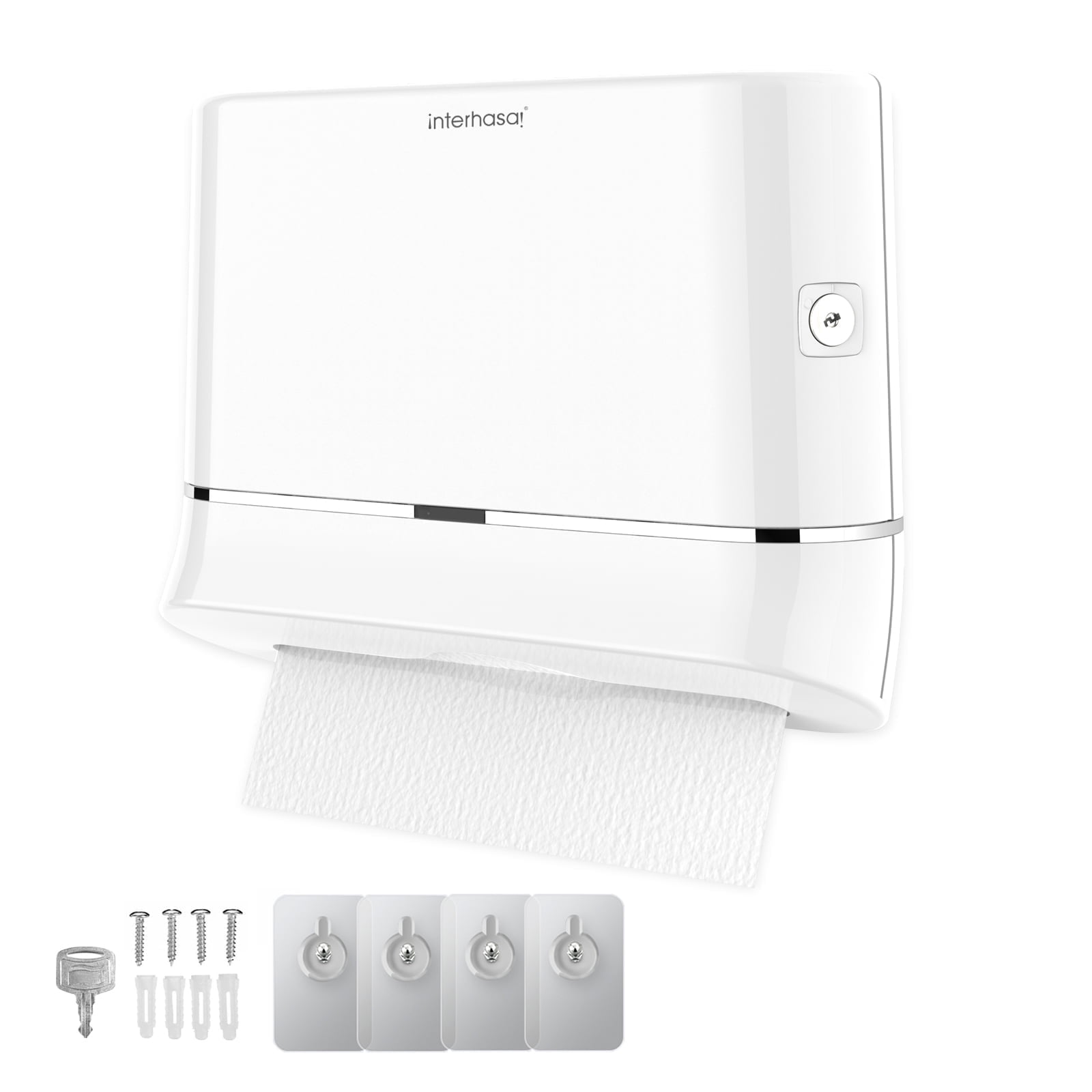 Interhasa Multifold Paper Towel Holder, Wall Mount, Commercial Bathroom ...