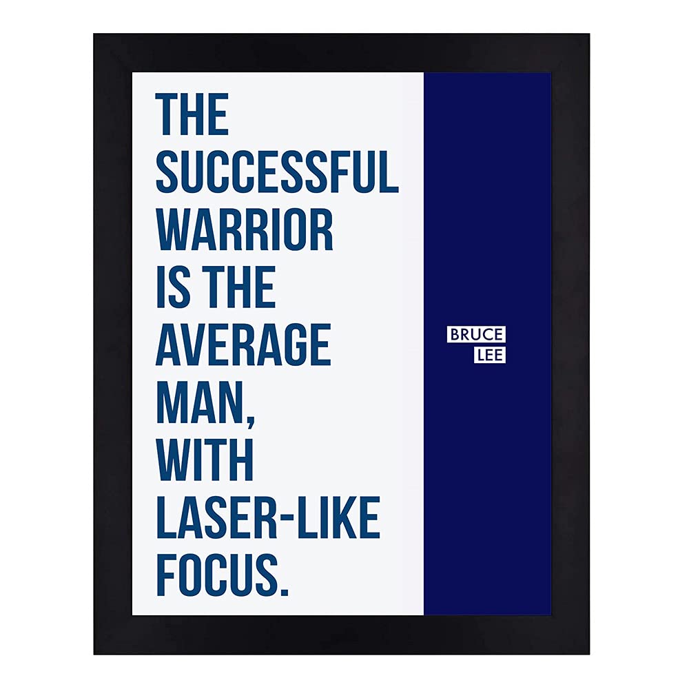 Interio Crafts Motivational Bruce Lee Wall Quote Poster (Frame Size :13 ...