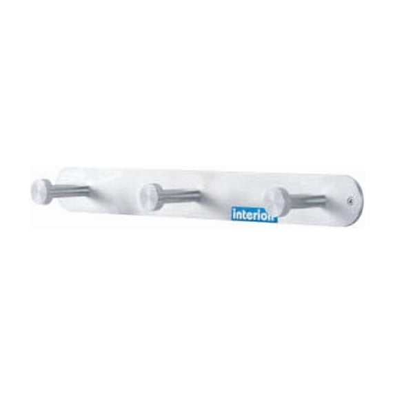 Interion 18""W Coat Rack with Nail Head Hooks - Silver - Walmart.com