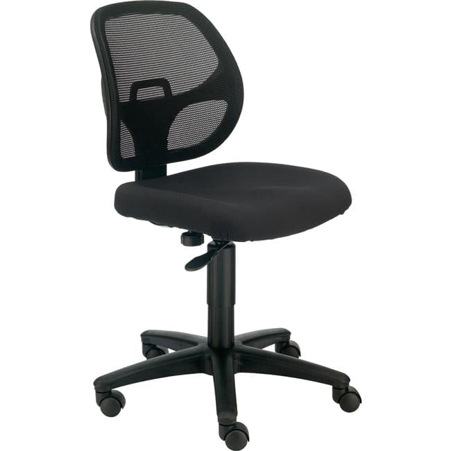 Interion Armless Fabric Mesh Office Chair - Black - Walmart.com