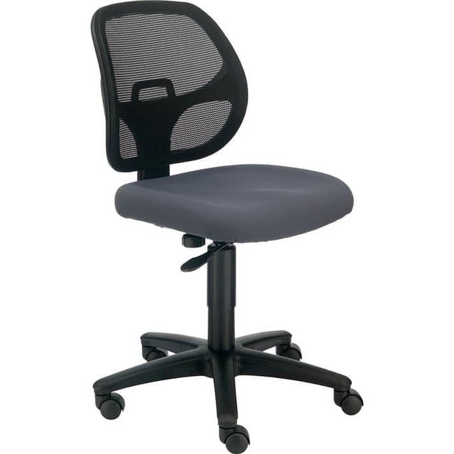 Interion Armless Fabric Mesh Office Chair - Gray - Walmart Business ...