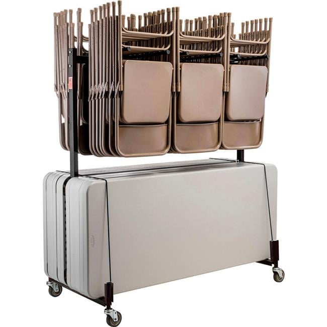 Interion Chair & Table Cart - Double Tier - Holds 42 Chairs & 8-10 ...
