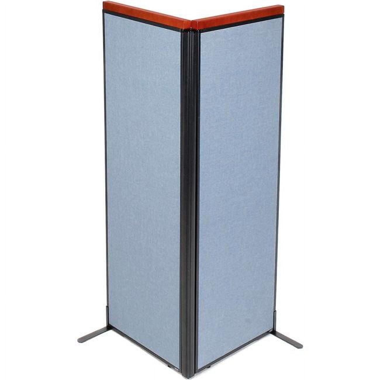 Interion Deluxe Freestanding 2-Panel Corner Room Divider, Blue - 24.25 ...
