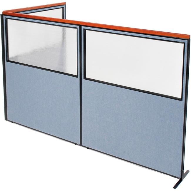 Interion Deluxe Freestanding 3-Panel Corner Divider with Partial Window ...