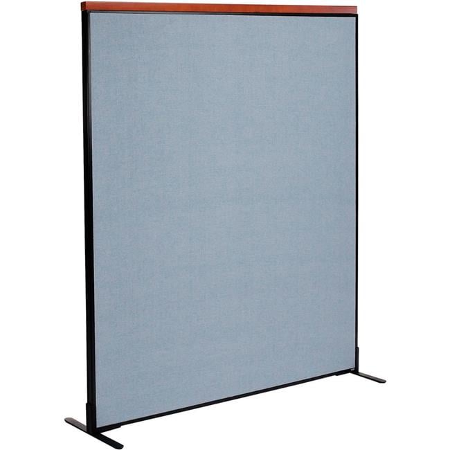 Interion Deluxe Freestanding Office Partition Panel, Blue - 60.25 x 96 ...