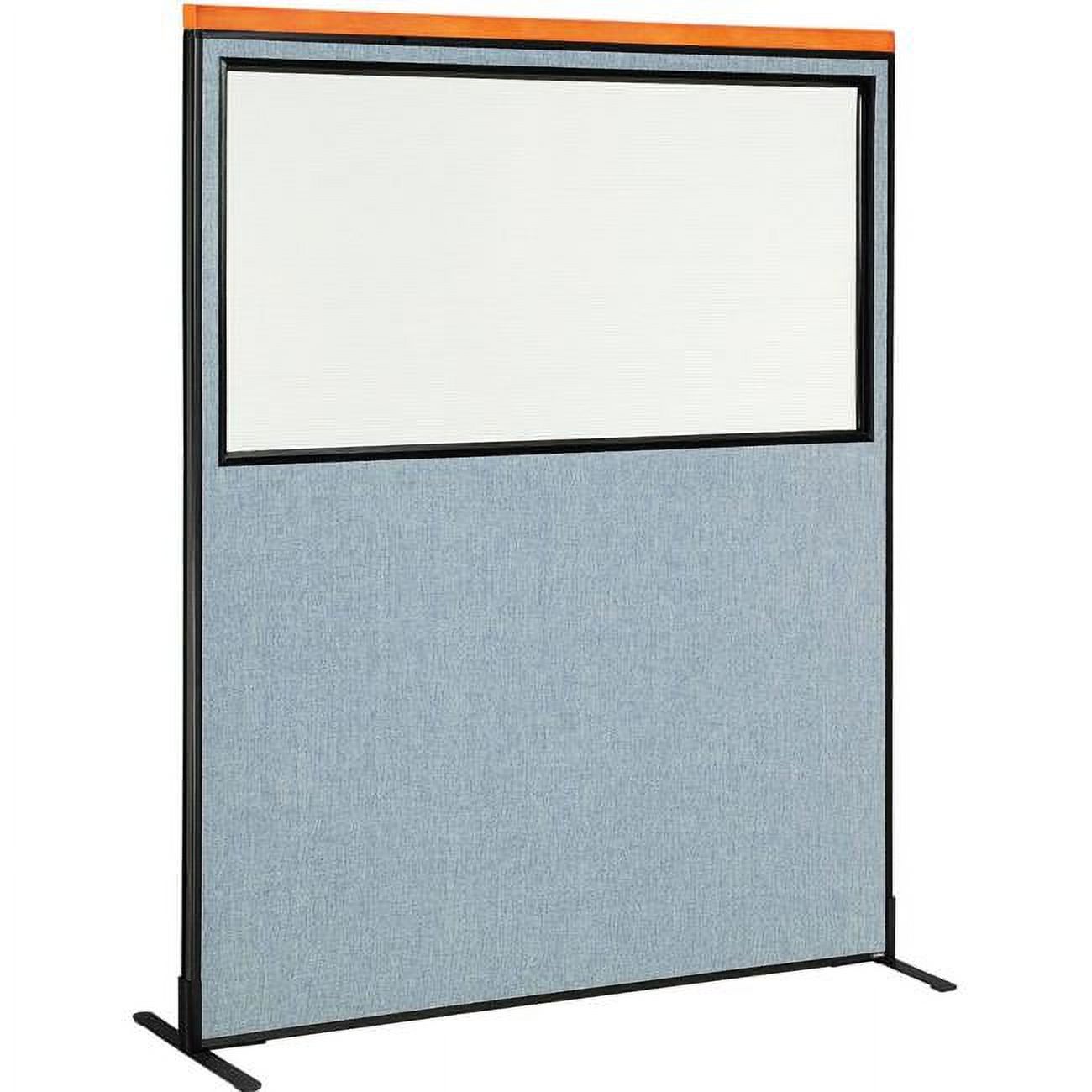 Interion Deluxe Freestanding Office Partition Panel with Partial Window ...
