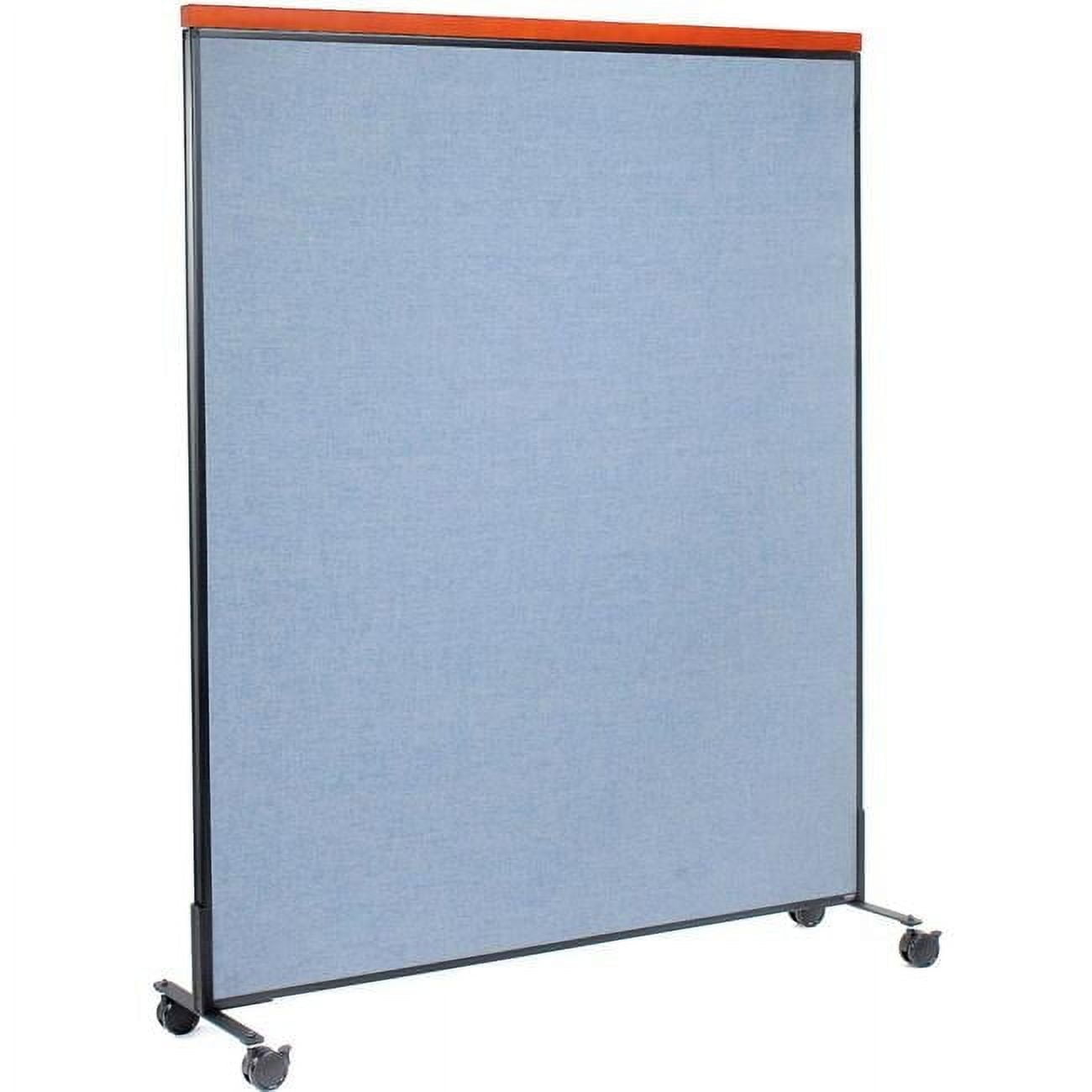 Interion Deluxe Mobile Office Partition Panel, Blue - 60.25 x 96 in ...