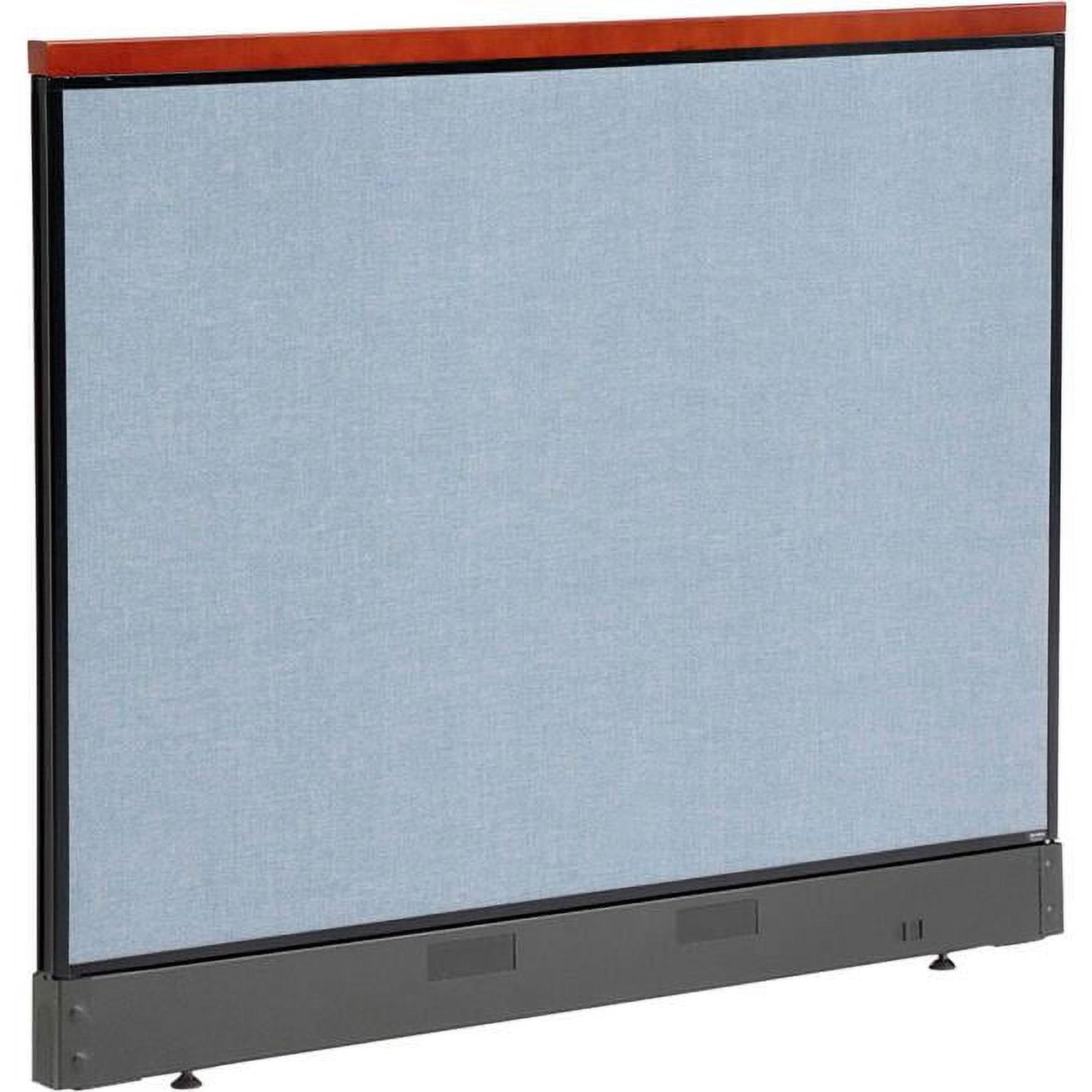 Interion Deluxe Office Partition Panel with Pass Thru Cable, Blue - 60. ...