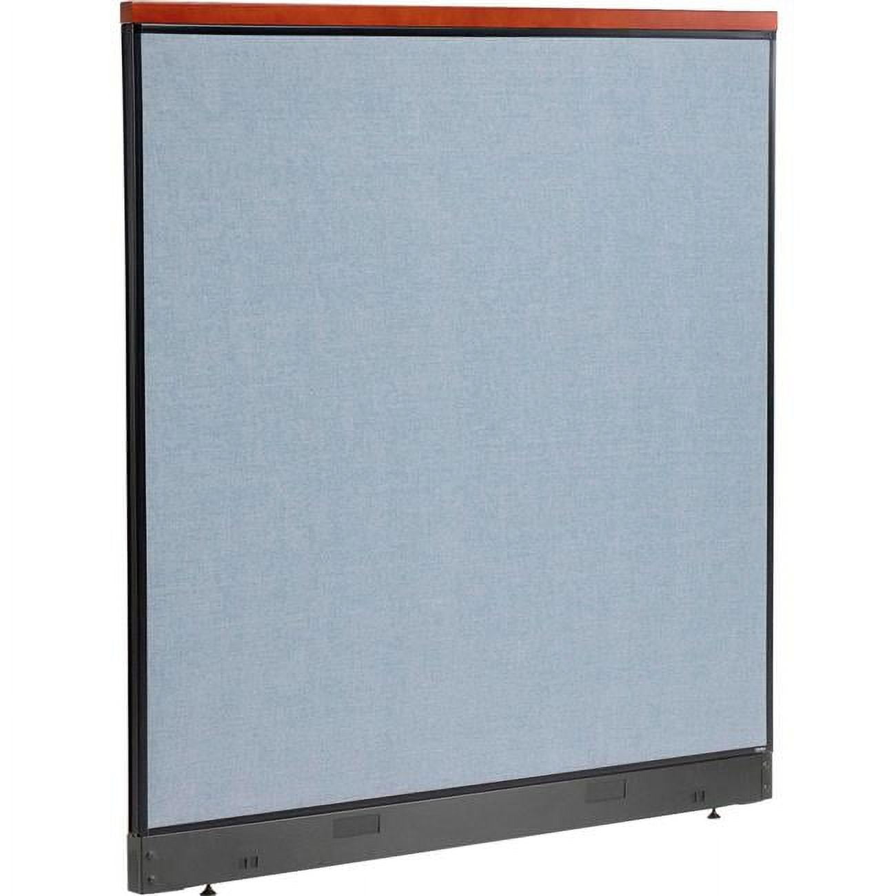 Interion Deluxe Office Partition Panel with Pass Thru Cable, Blue - 60. ...