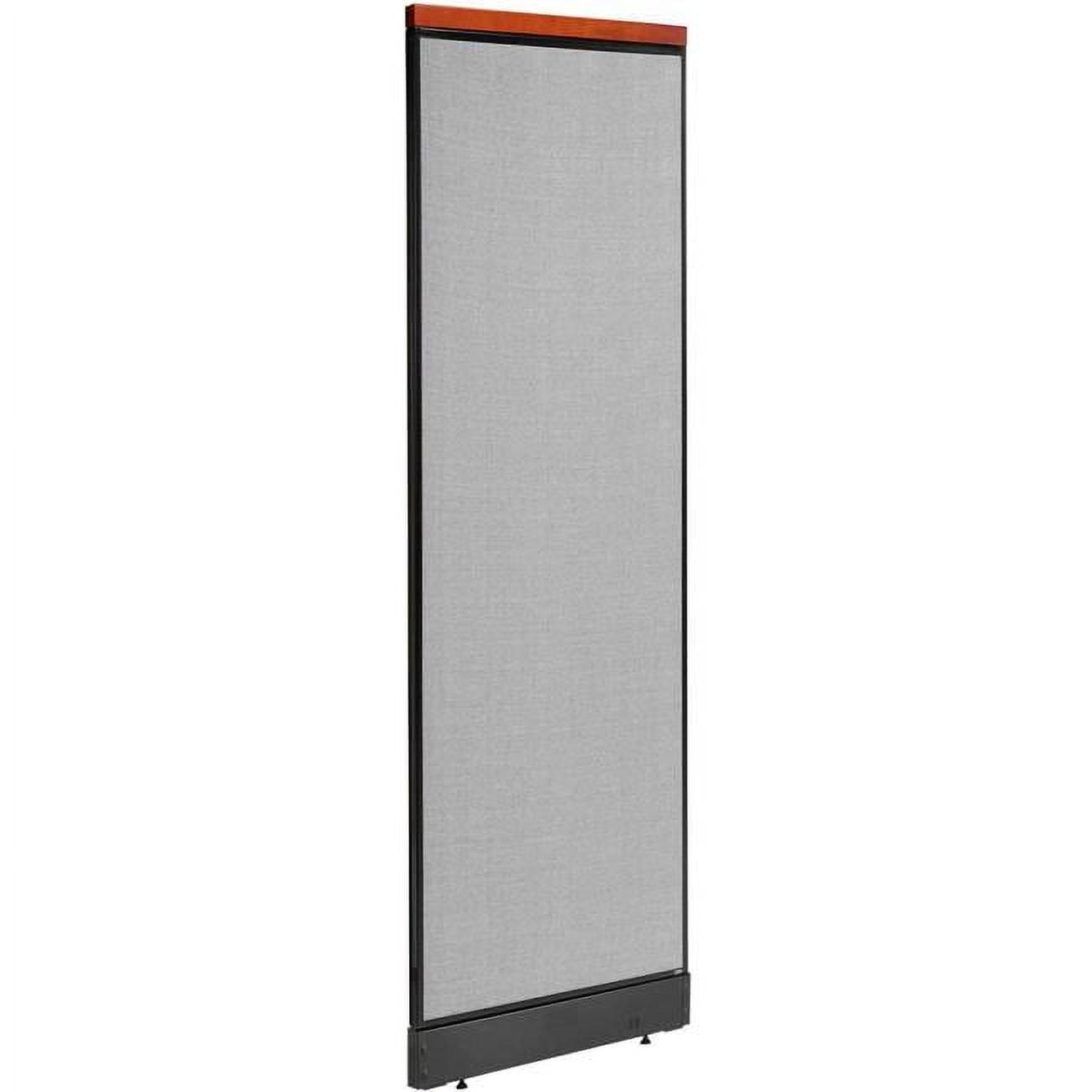 Interion Deluxe Office Partition Panel with Pass Thru Cable, Gray - 24. ...