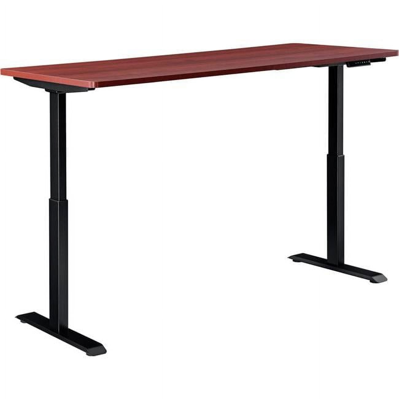 Interion Electric Height Adjustable Desk, 60"W x 30"D, Mahogany W ...