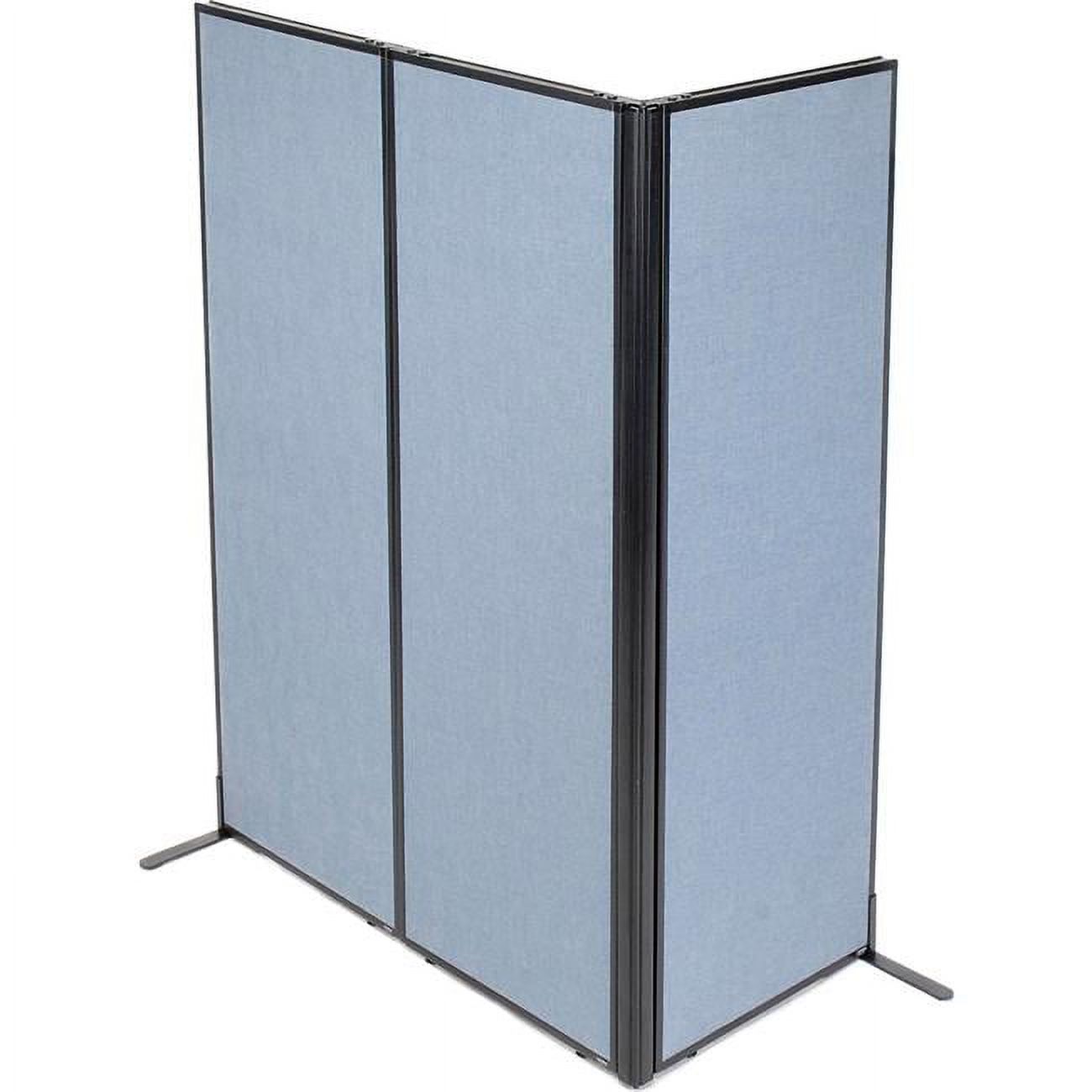 Interion Freestanding 3-Panel Corner Room Divider, Blue - 24.25 x 72 in ...
