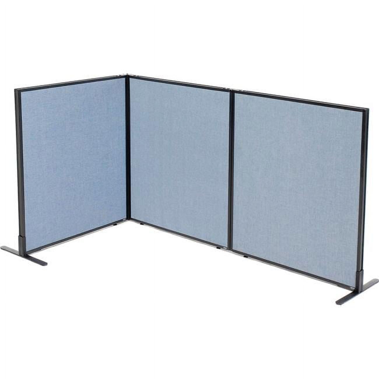Interion Freestanding 3-Panel Corner Room Divider, Blue - 36.25 x 42 in ...