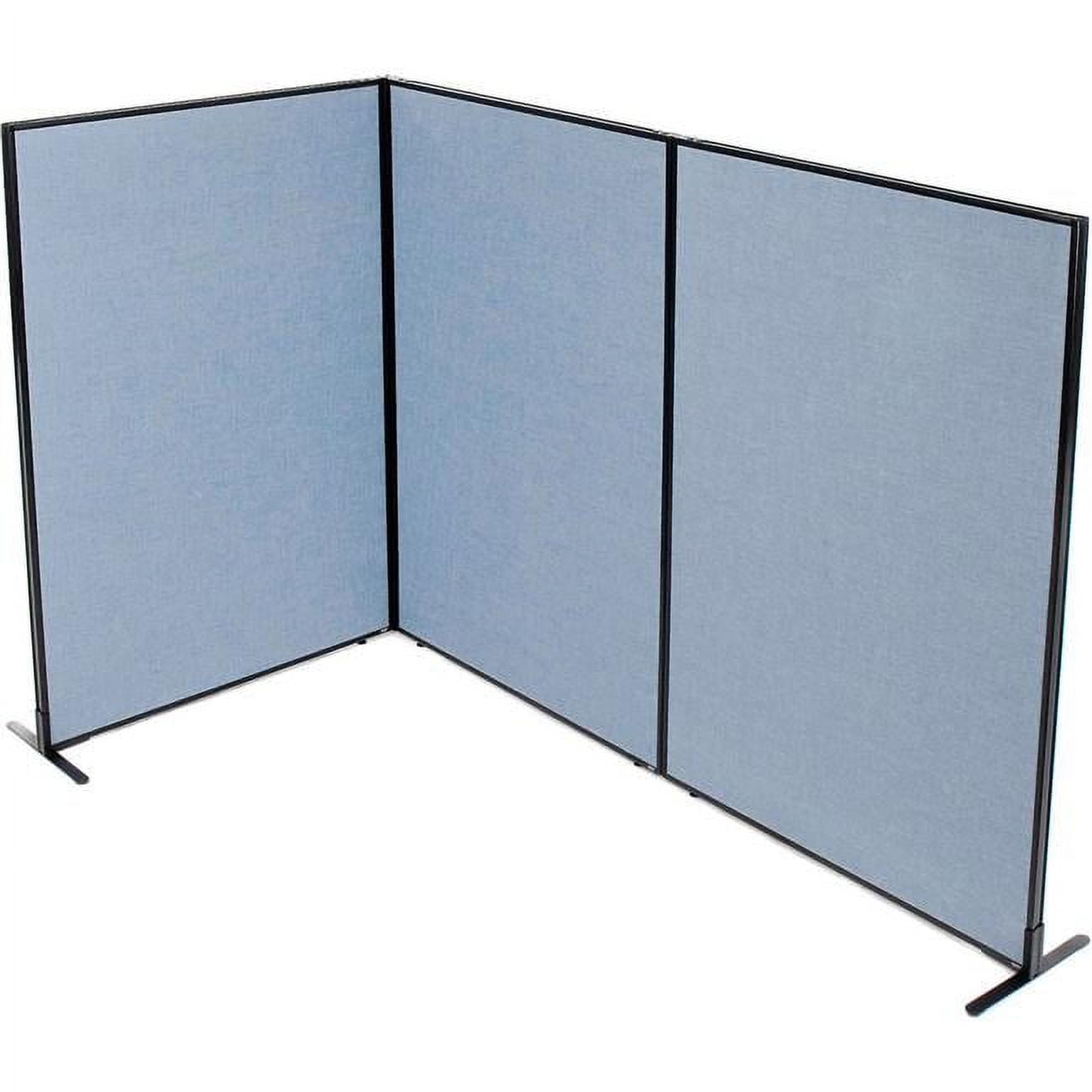 Interion Freestanding 3-Panel Corner Room Divider, Blue - 48.25 x 72 in ...