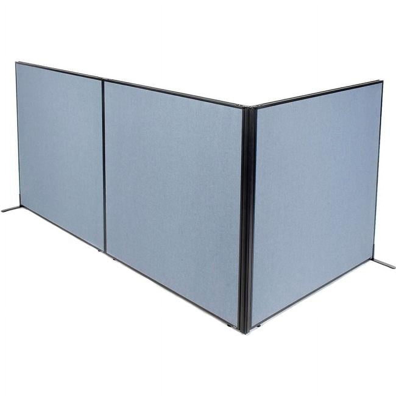 Interion Freestanding 3-Panel Corner Room Divider, Blue - 60.25 x 60 in ...