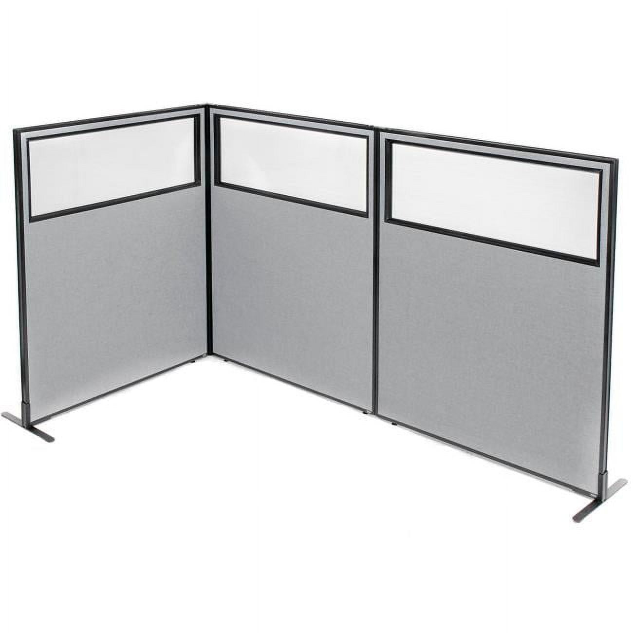 Interion Freestanding 3-Panel Corner Room Divider with Partial Window ...