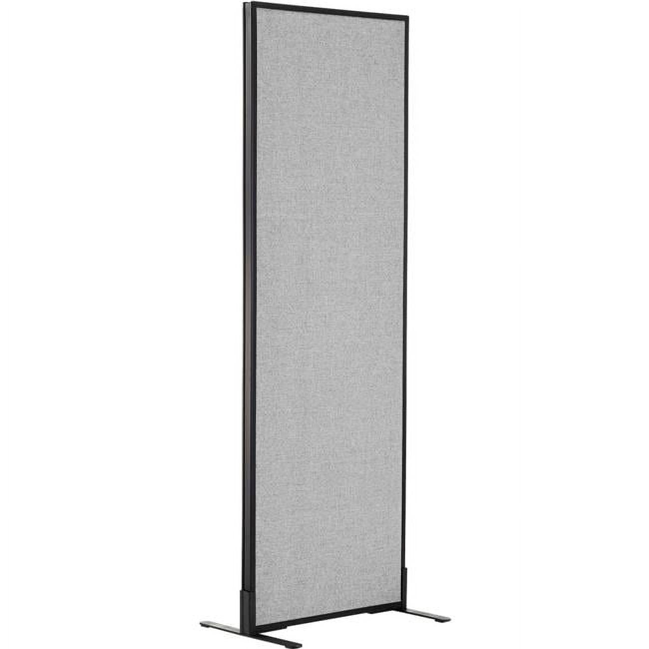 Interion Freestanding Office Partition Panel, Gray - 24.25 x 72 in ...