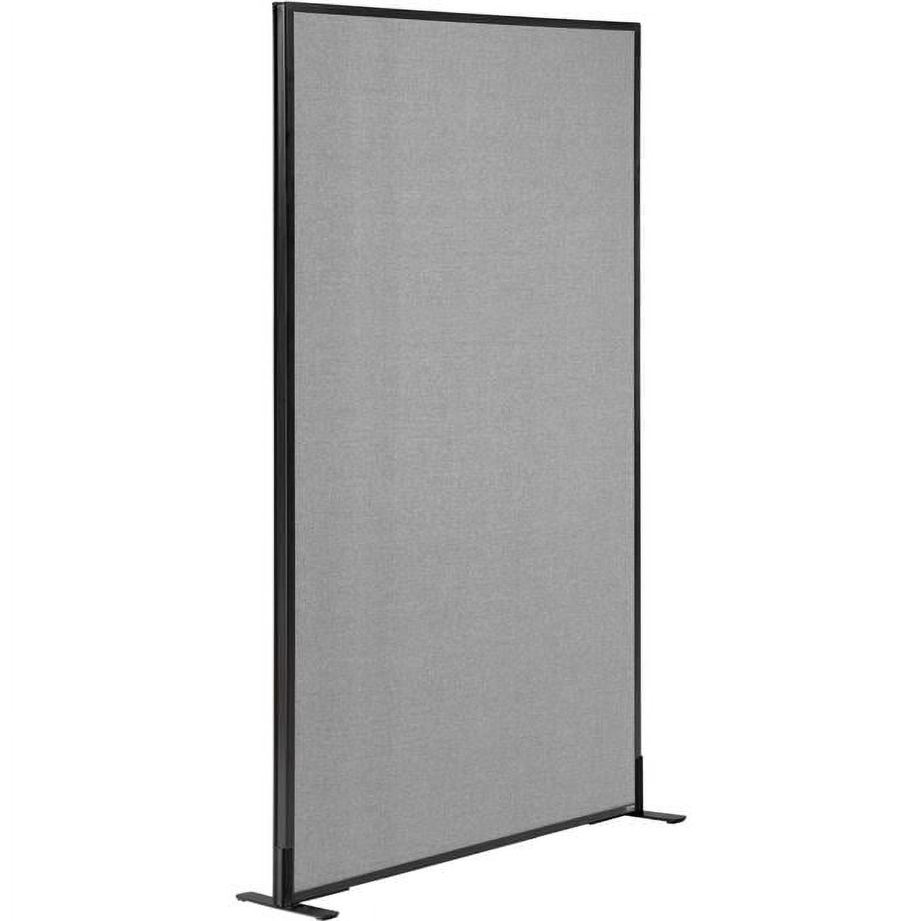 Interion Freestanding Office Partition Panel, Gray - 36.25 x 72 in ...