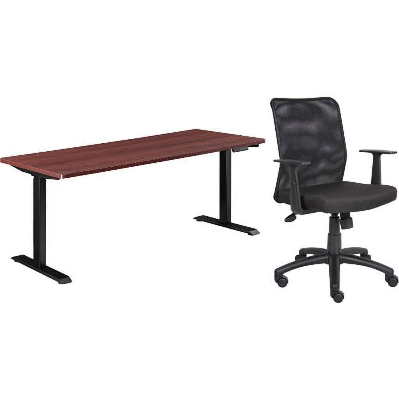 Interion Height Adjustable Table with Chair Bundle & Black Base ...
