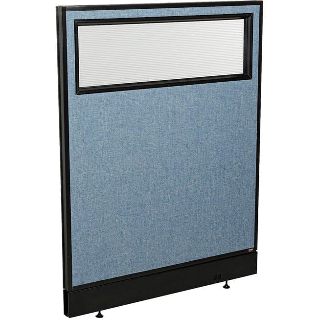 Interion Office Partition Panel with Partial Window & Pass-Thru Cable ...