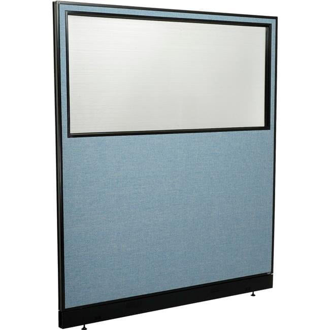 Interion Office Partition Panel with Partial Window & Pass-Thru Cable ...