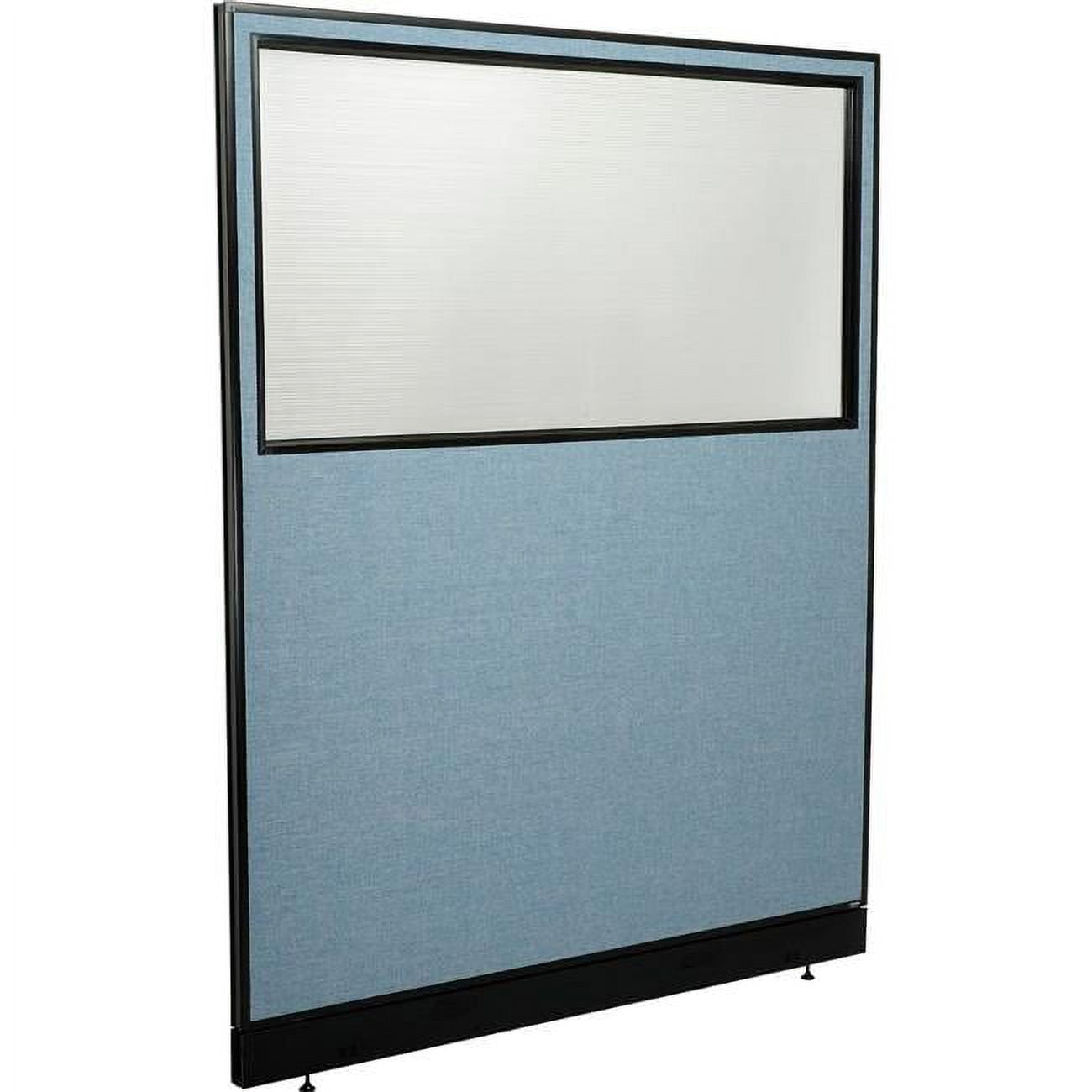 Interion Office Partition Panel with Partial Window & Raceway, Blue ...