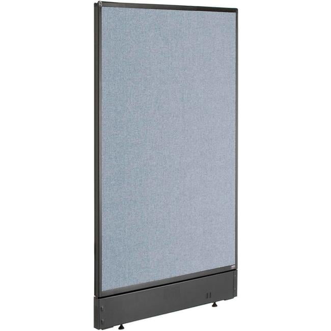 Interion Office Partition Panel with Pass-Thru Cable, Blue - 24.25 x 46 ...
