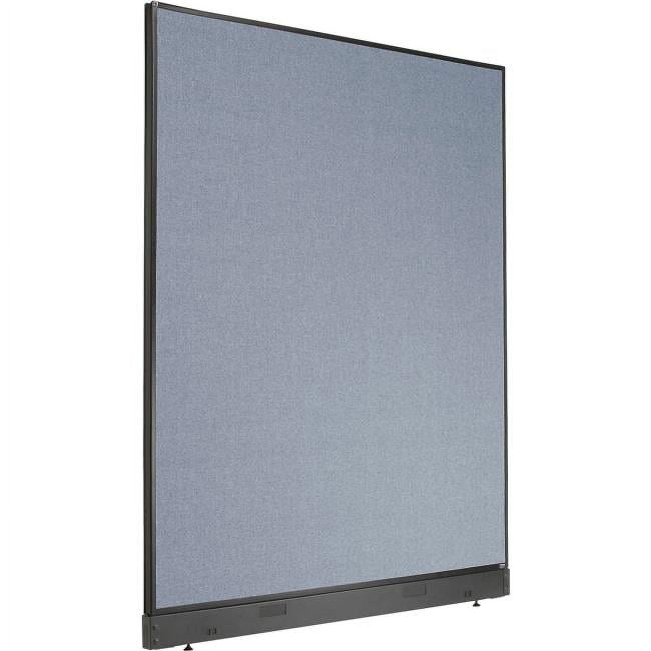 Interion Office Partition Panel with Pass-Thru Cable, Blue - 60.25 x 76 ...