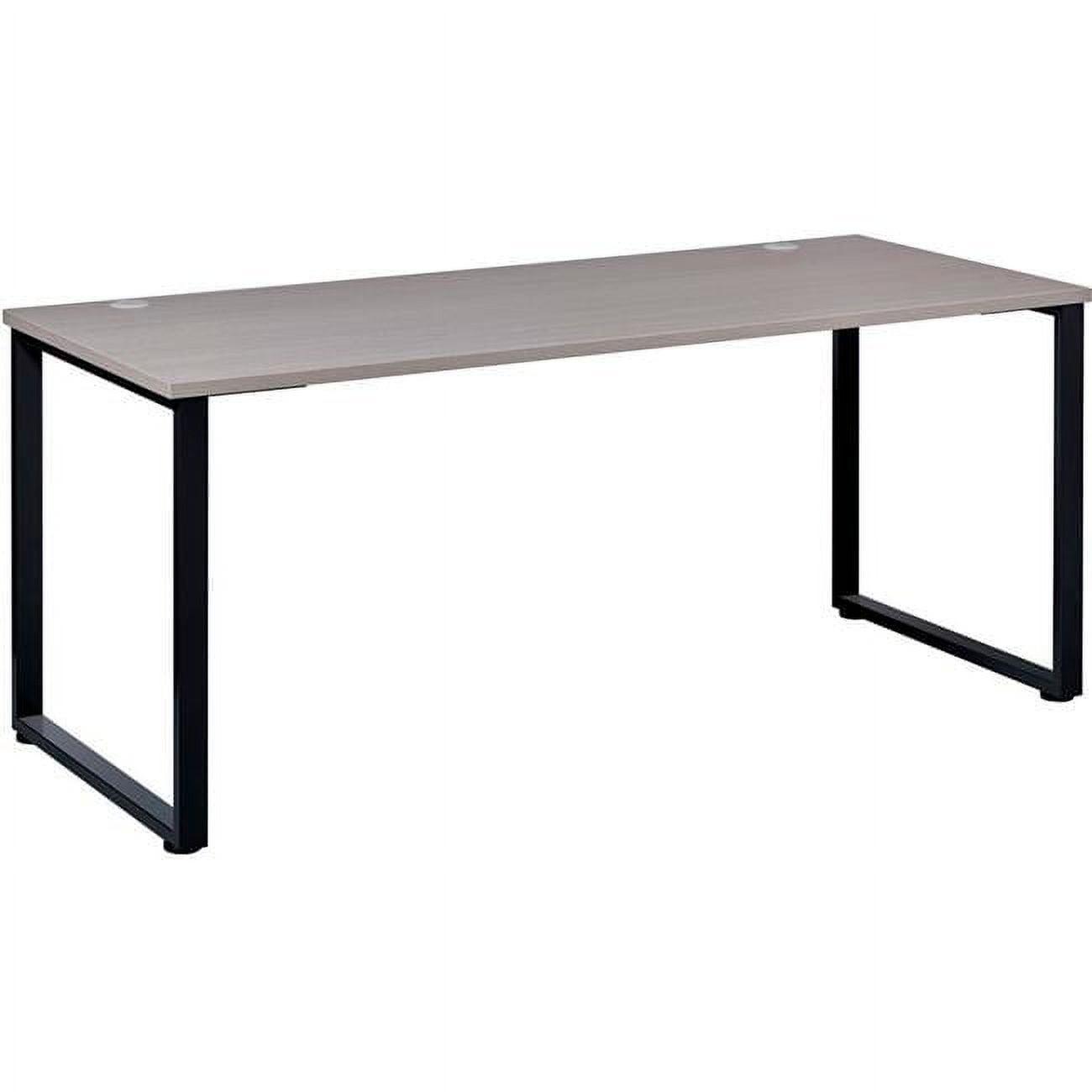 Interion Open Plan Office Desk - Gray Top with Black Legs - 60 x 24 x ...