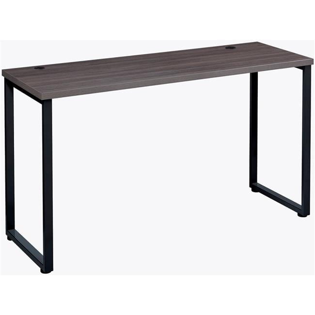 Interion Open Plan Standing Height Desk - Charcoal Top with Black Legs ...