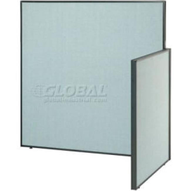 Interion Pre-Configured Office Cubicle Add-On Kit - Blue - 4 x 4 x 60 ...