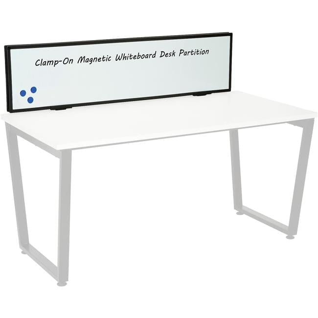 Interion Universal Clamp-On Desk Partition with Magnetic Whiteboard ...