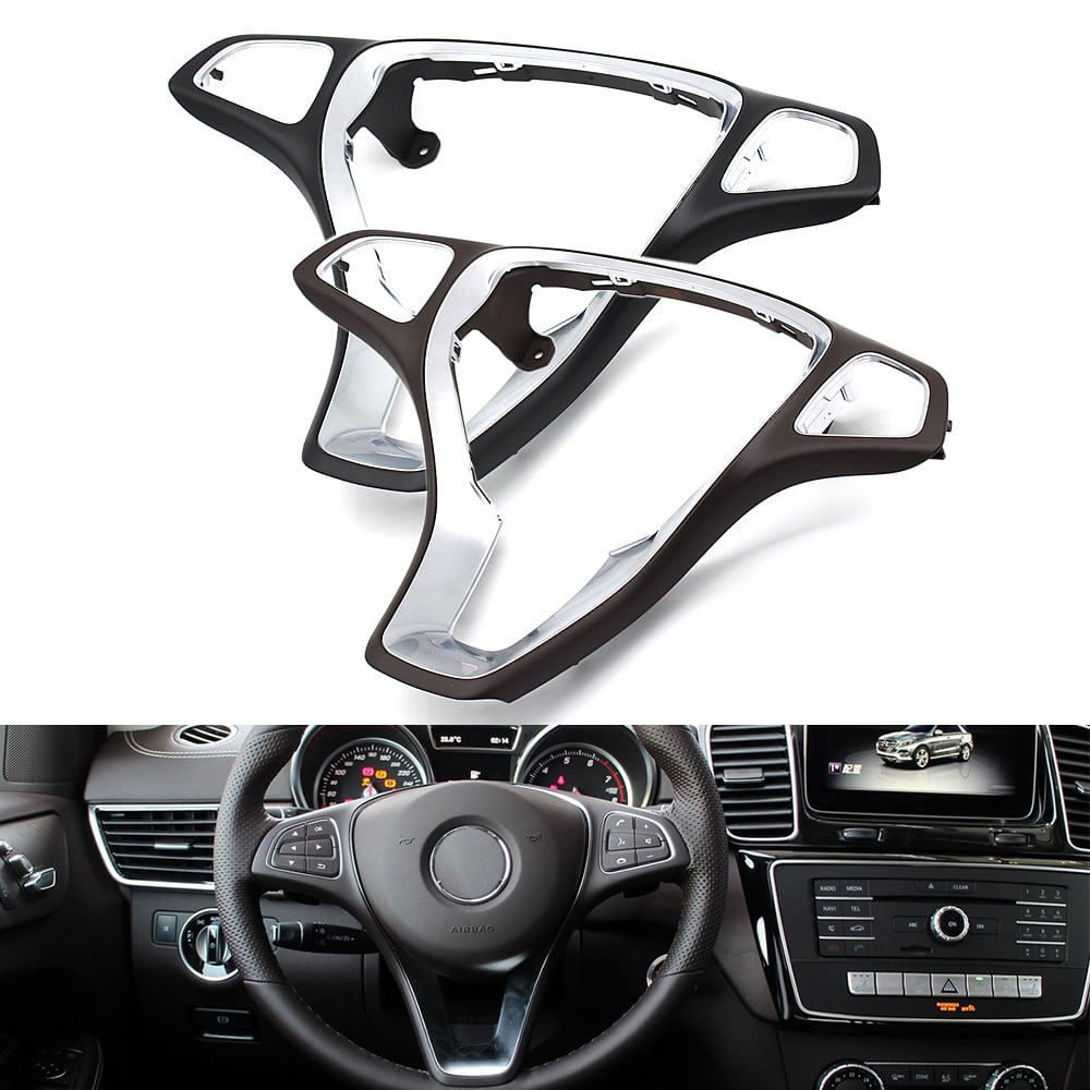 Interior Car Steering Wheel Chrome Cover Panel Trim Replacement For ...