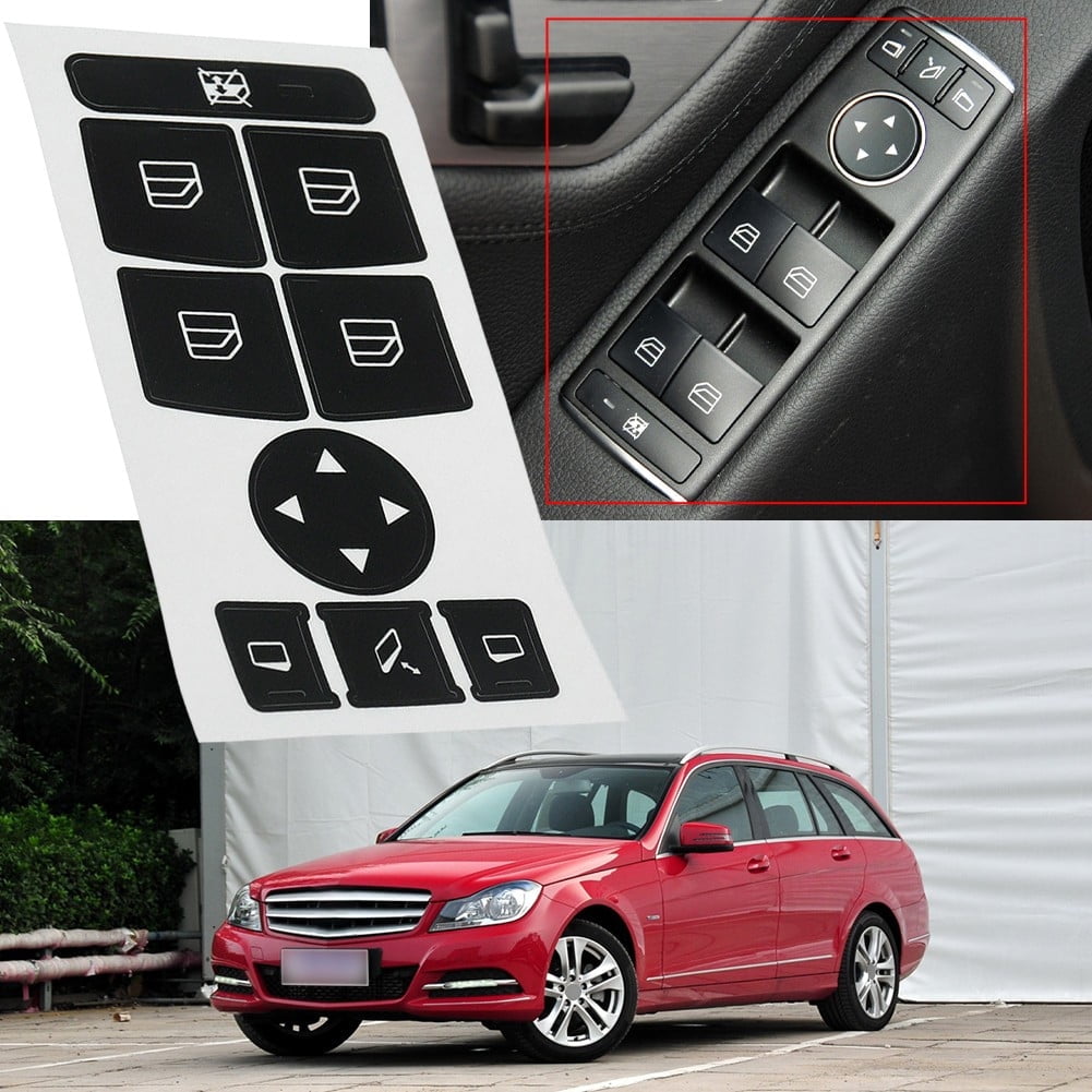 Interior Car Window Regulator Switch Button Cover Sticker Switch Knob ...
