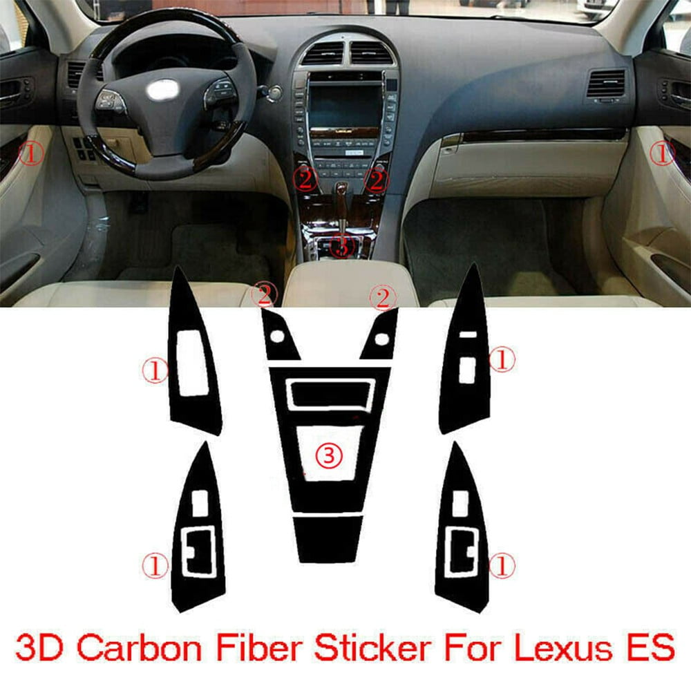 Interior Center Console Carbon Fiber Molding Sticker Decals For Lexus ...