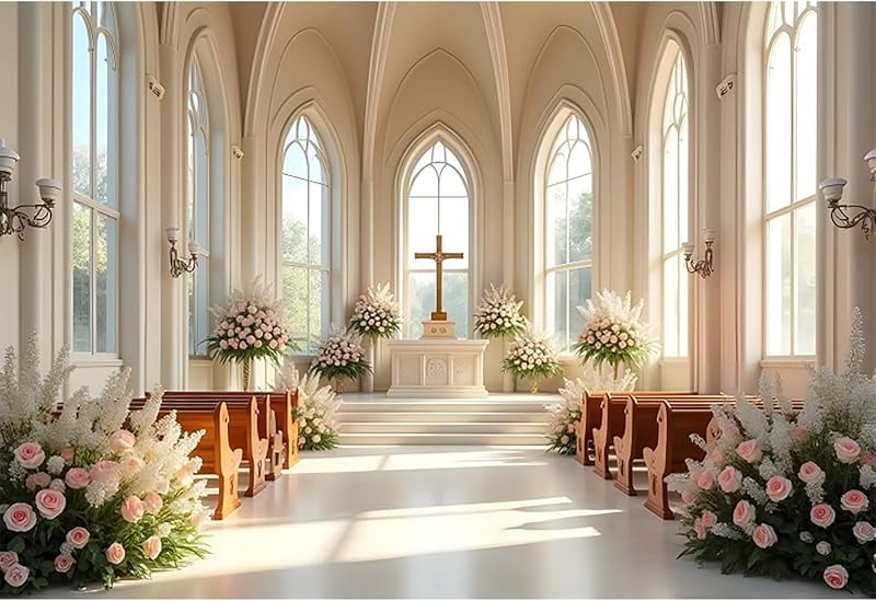 Interior Church Backdrops for Photography Holy Catholic Religious ...