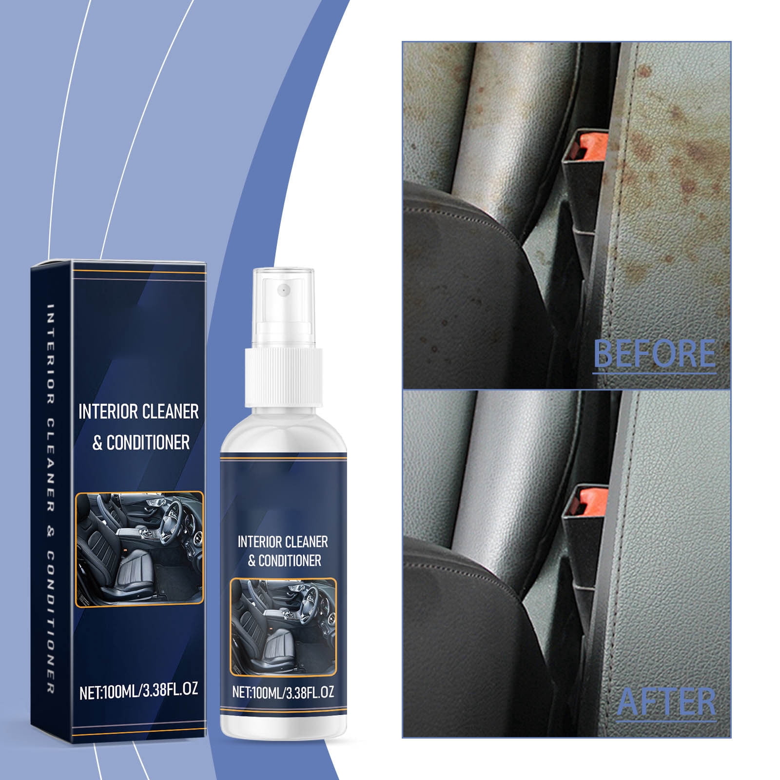 Interior Cleaner & Conditioner Powerful Car Foam Cleaning For Deep ...