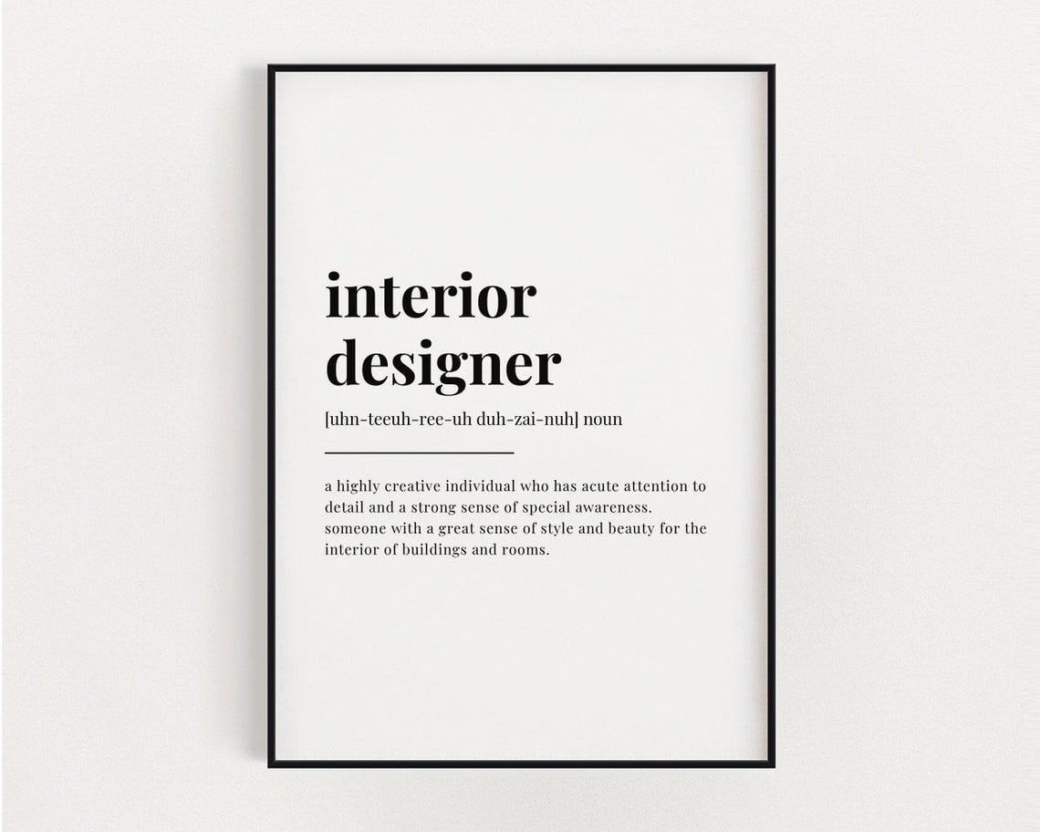 Interior De Er Definition Meaning, Wall Art, Interior De Er Gift, Print ...