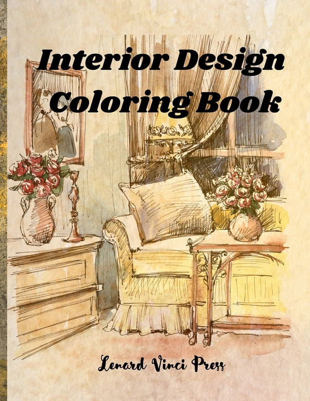 Interior Design Coloring Book: Adult Coloring Book of Interior Designs ...