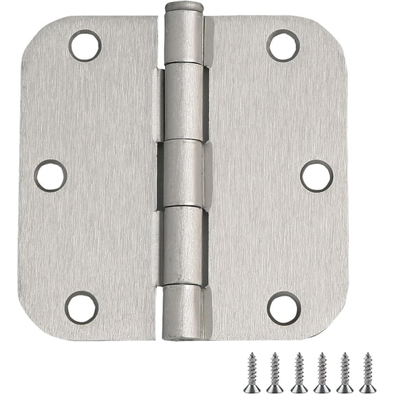 Interior Door Hinges, 3.5 in. x 3.5 in., Rounded Corner, 5/8-in. Radius ...