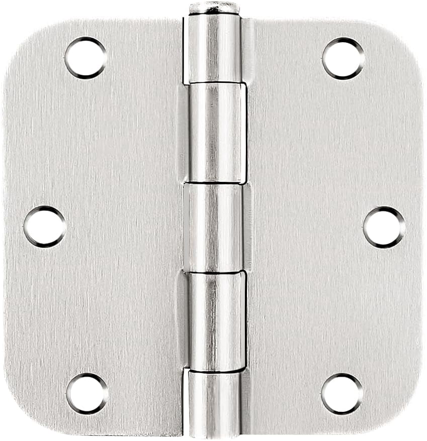 Interior Door Hinges Brushed Nickel, 3.5 X 3.5 Inch Door Hinges Rounded ...