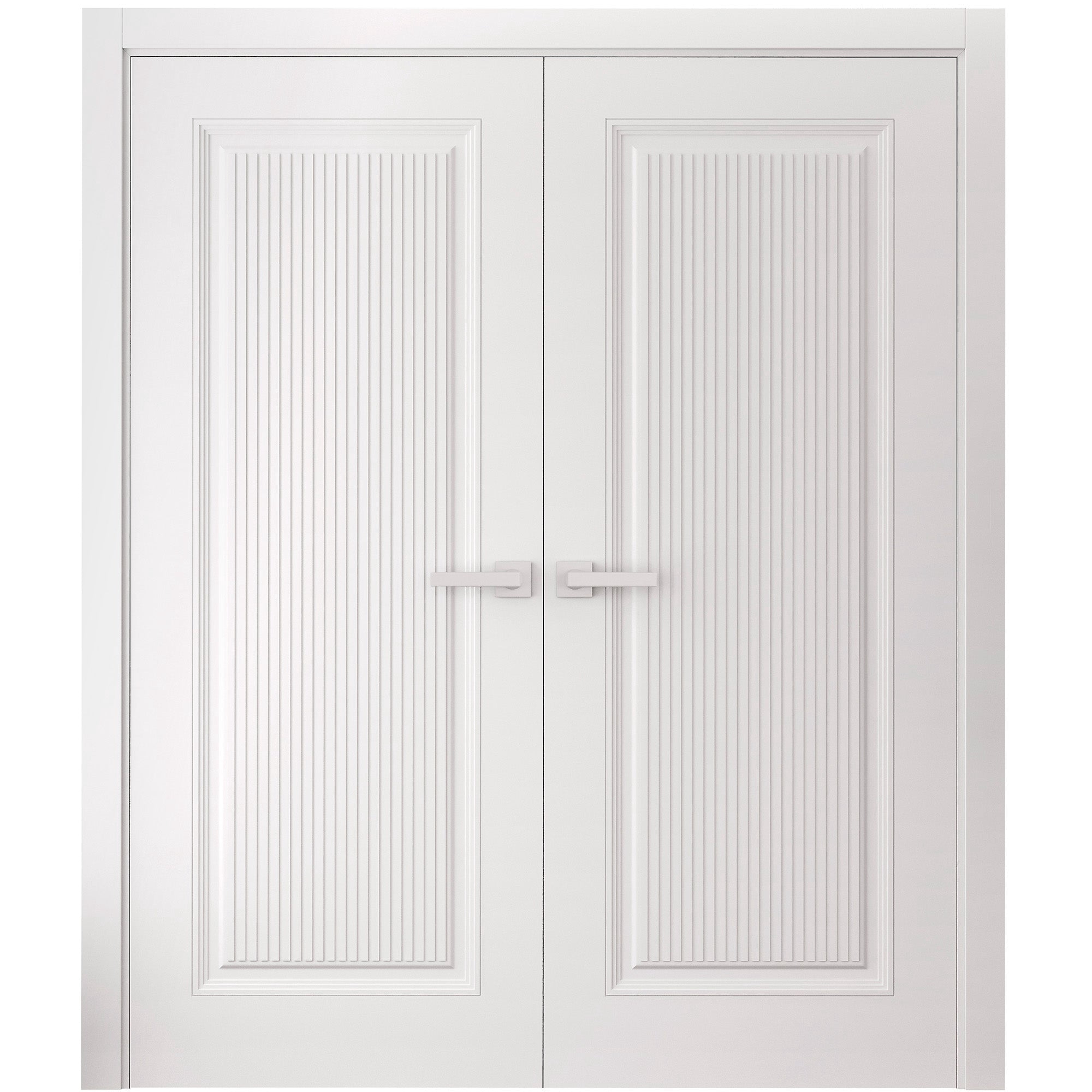 Interior Double Doors 64 x 96 inches | CLASSIC 8889 White Enamel | Wood ...