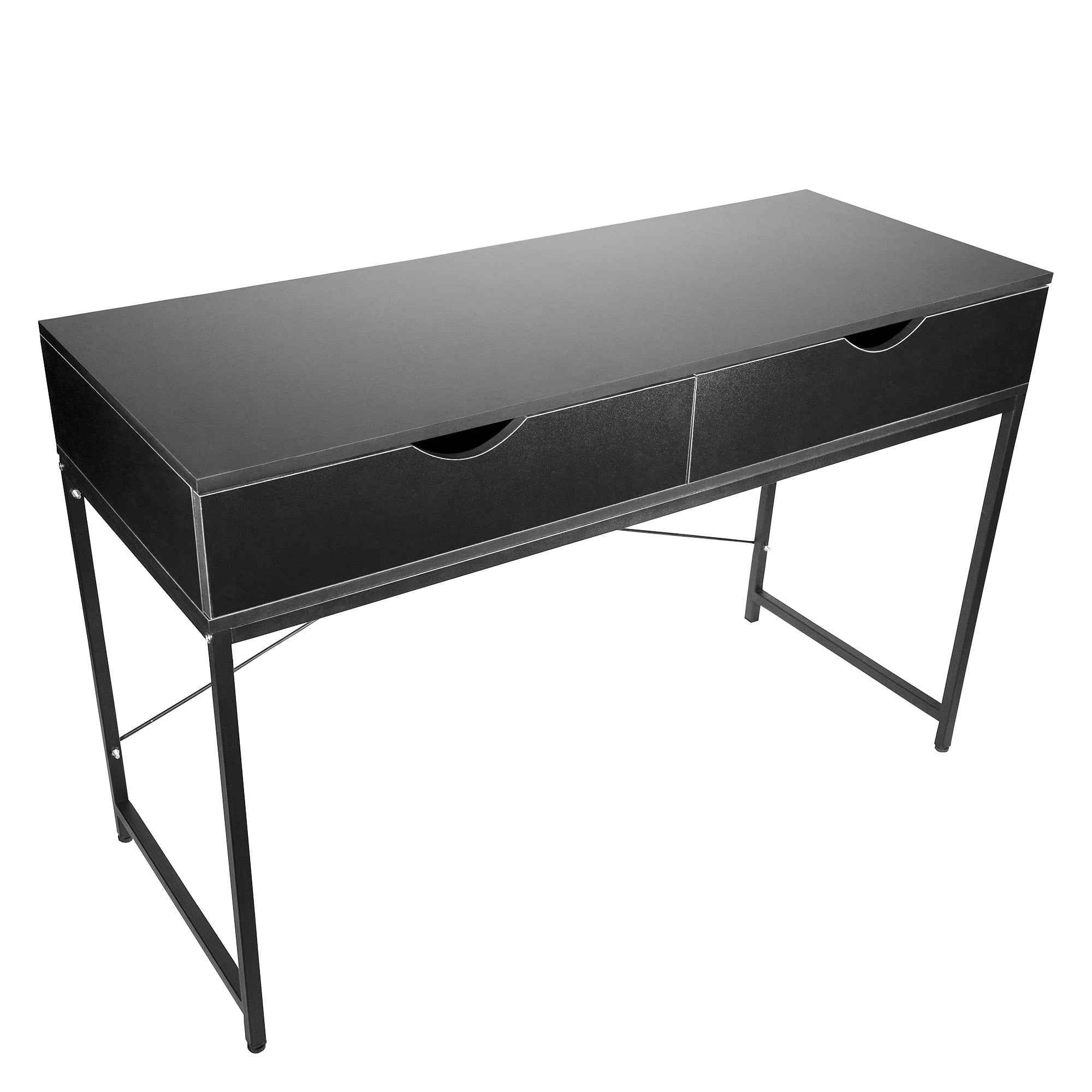 Interior Elements Modern Black Computer Desk with Drawers for Home ...