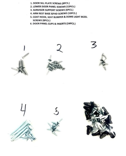 Interior Fastener Kit - Fits 68-69 Chevelle - Walmart.com